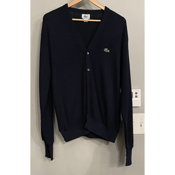 Izod Lacoste | Sweaters | Vintage Izod Lacoste Cardigan Sweater Acrylic Grunge Rock Grandpa Usa ...